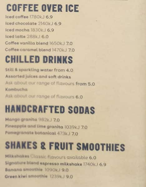 Menu at Jamaica Blue restaurant, Carindale, Creek Rd