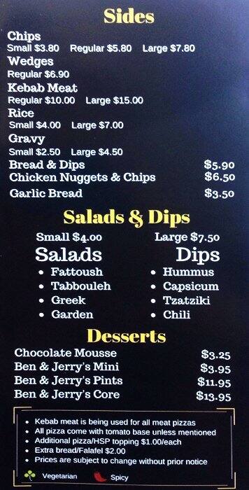 Menu at Flames Chicken & Kebab restaurant, Tarneit
