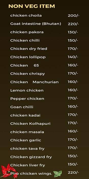 Menu of Lava Java - Nepali & Tibetan Cafe, Porvorim, Goa