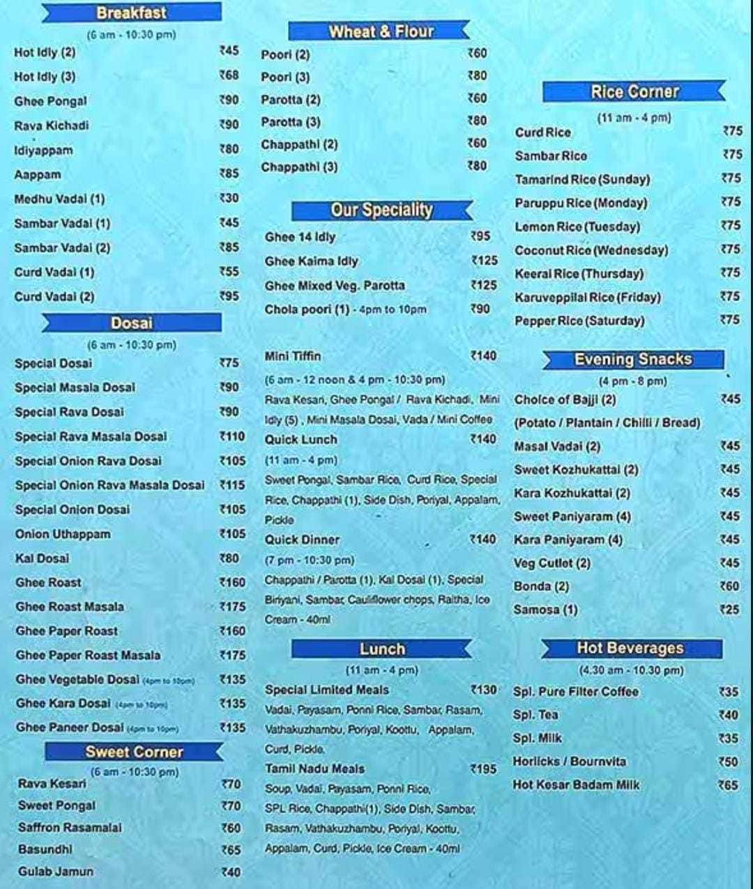Menu of Break The Fast, Jeedimetla, Hyderabad