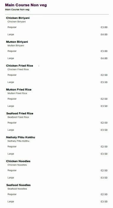 Menu at Abi Fast Food, London, 233B The Broadway