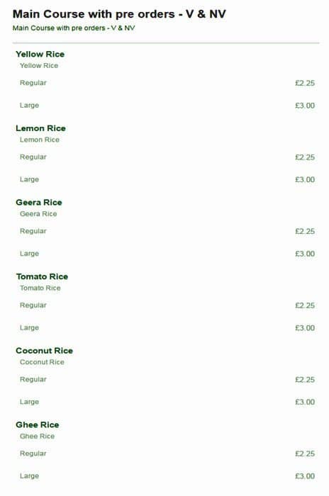 Menu at Abi Fast Food, London, 233B The Broadway