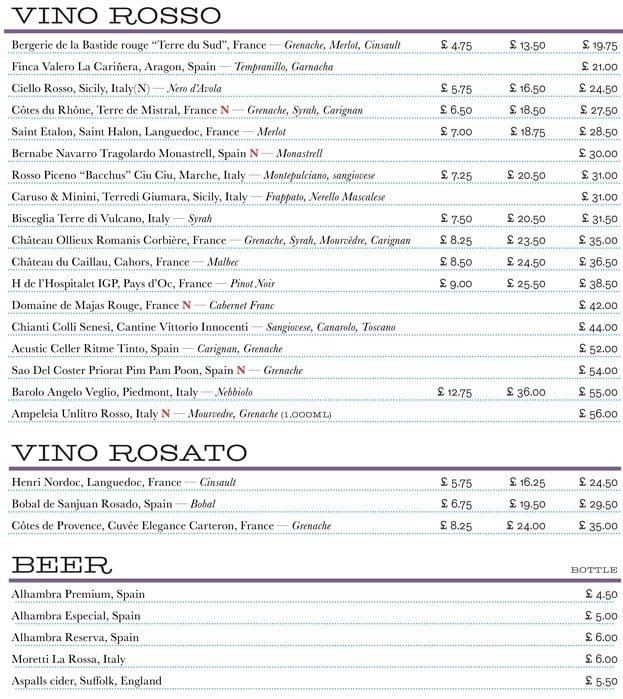 Menu at Jurassic Afternoon Tea at Apero (at The Ampersand Hotel ...