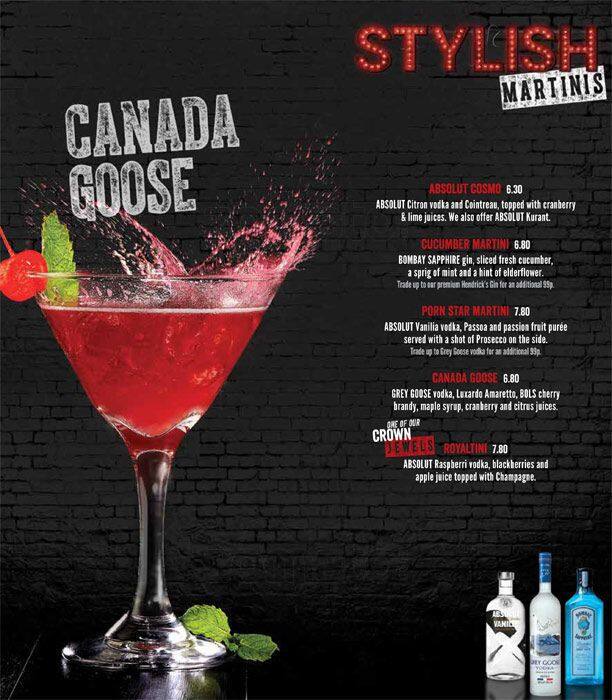 Menu at TGI Fridays restaurant, Birmingham, 180 Hagley Rd