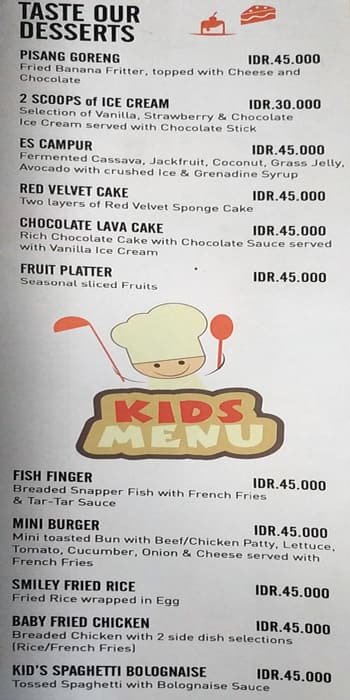 Menu at The TASTE Restaurant - Ibis Jakarta Senen, Jakarta, Hotel Ibis ...