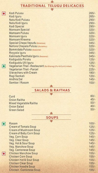 The Spicy Venue Menu, Menu for The Spicy Venue, Jubilee Hills ...