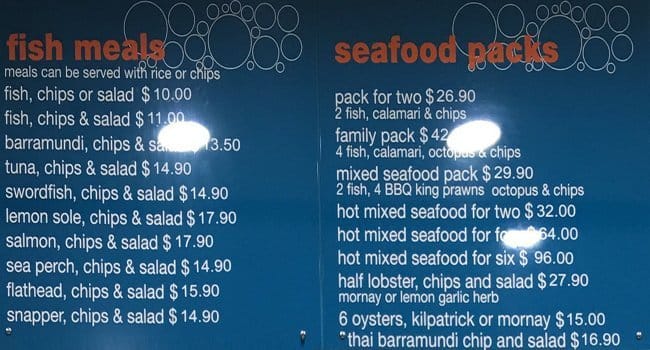Norwest Fresh Seafood Menu, Menu for Norwest Fresh Seafood, Baulkham ...