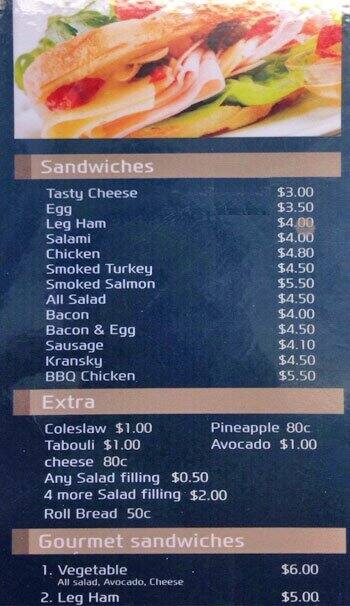 Menu at The Chippendale Hotel pub & bar, Chippendale