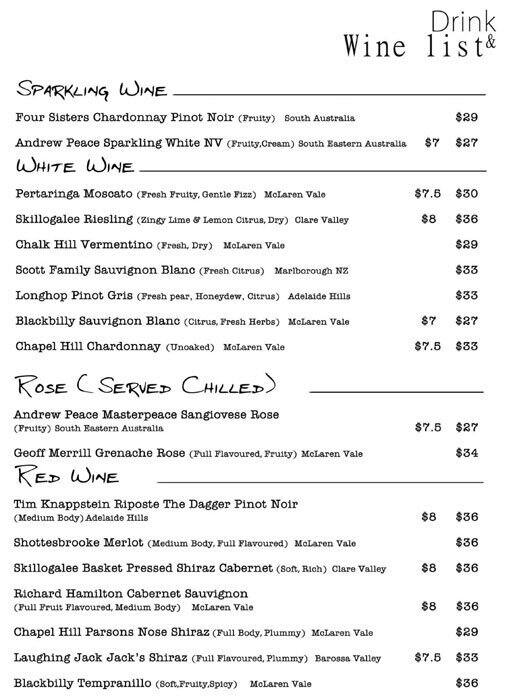 Menu at Thai By 3 Monkeys restaurant, North Adelaide