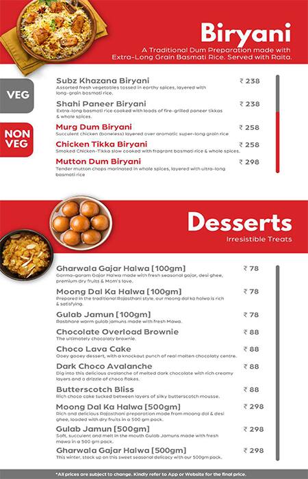 Menu at BOX8 - Desi Meals, Mumbai, Shop 5, Ostwal Orbit Co-operative ...