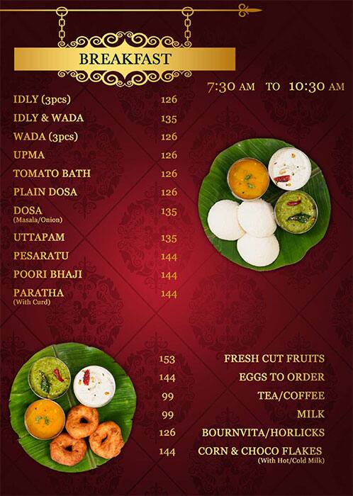 Menu at Flavours - The Restaurant of Jubilee Ridge, Hyderabad, Plot No ...