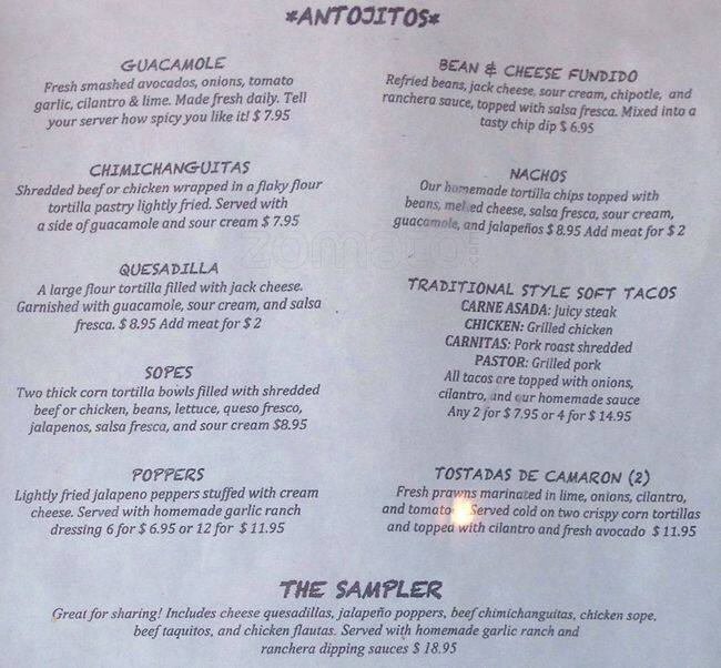 La Casa Menu, Menu for La Casa, Sonoma, Sonoma - Urbanspoon/Zomato