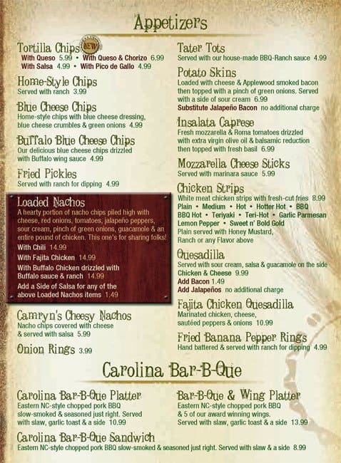 Menu at Duckworth's Grill & Taphouse Ballantyne pub & bar, Charlotte ...