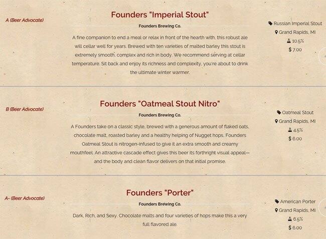 Menu at Duckworth's Grill & Taphouse Ballantyne pub & bar, Charlotte ...