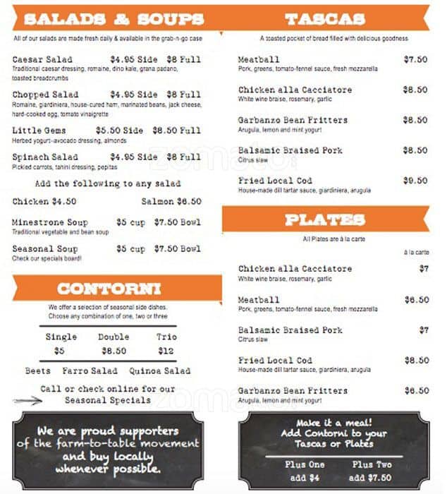 Menu at Foodshed Take Away pizzeria, Napa, Old California Way