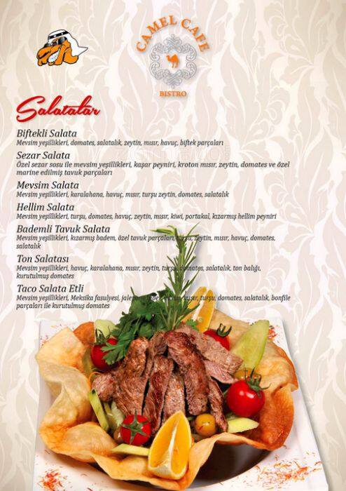 Menu at Camel Cafe Bistro, Ankara,.Sk. No: 7/D Eryaman