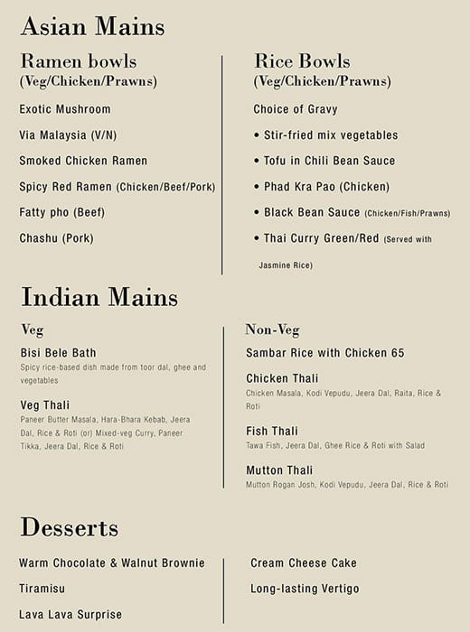 Menu at Makau Kitchen and Bar, Hyderabad
