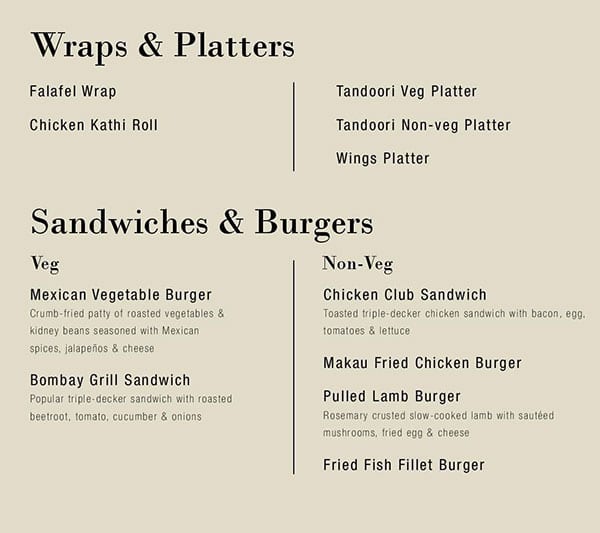 Menu at Makau Kitchen and Bar, Hyderabad