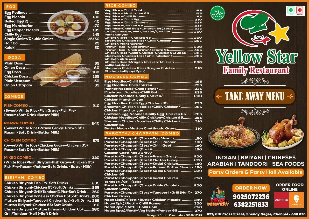 Yellow Star Logo Restaurant