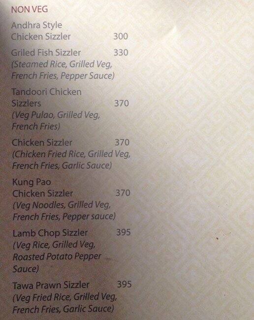 Menu at jive, Bengaluru, 68/1