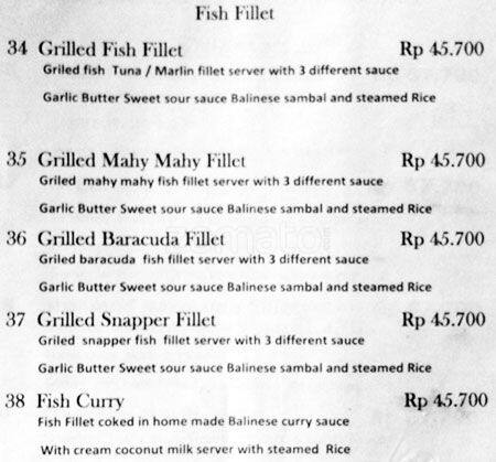 Menu at Restaurant Gede Fish & Pizza & Burger &Salad, Purwakerti, Jln ...