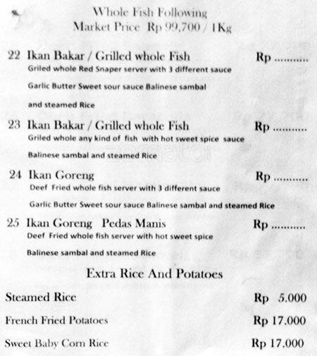 Menu at Restaurant Gede Fish & Pizza & Burger &Salad, Purwakerti, Jln ...
