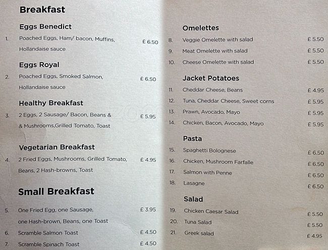 Menu at The Strawberry pub & bar, Newcastle upon Tyne