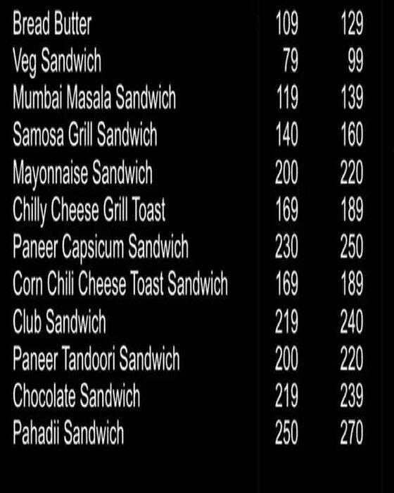 Menu of Easy Veggie Sandwich, Chembur, Mumbai