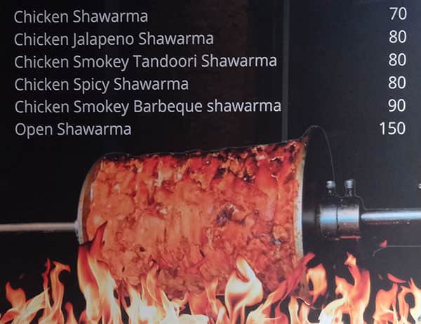 Menu of Charcoal Shawarma, Ambernath, Thane