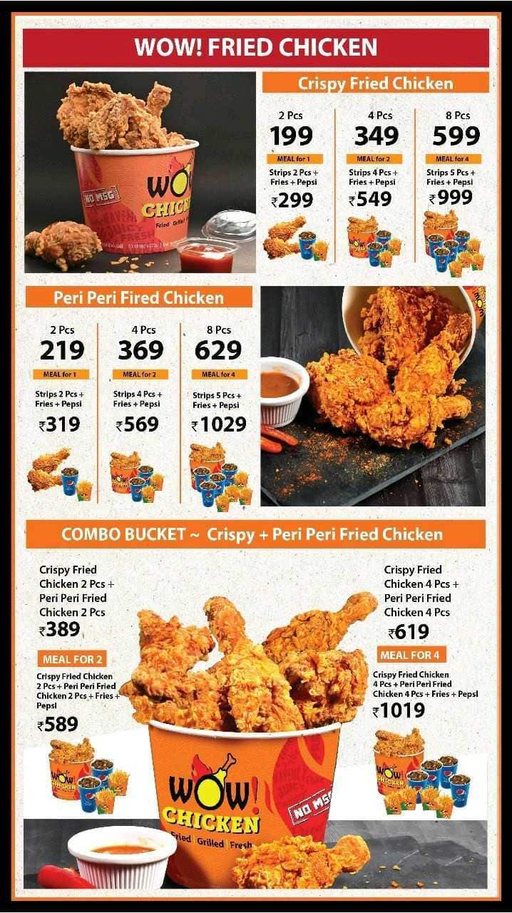 Menu of WOW! Chicken by WOW! Momo, Naktala, Kolkata