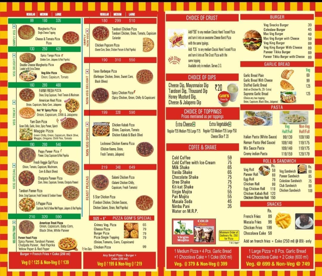 Menu of Mr Burger, Sarita Vihar, New Delhi