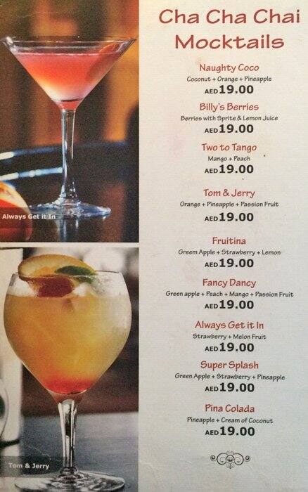 Menu at CHA CHA CHAI CAFE KARAMA, Dubai