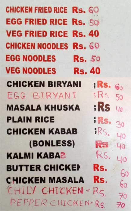 Ahmad's Chicken Hut Menu, Menu for Ahmad's Chicken Hut, Banaswadi ...