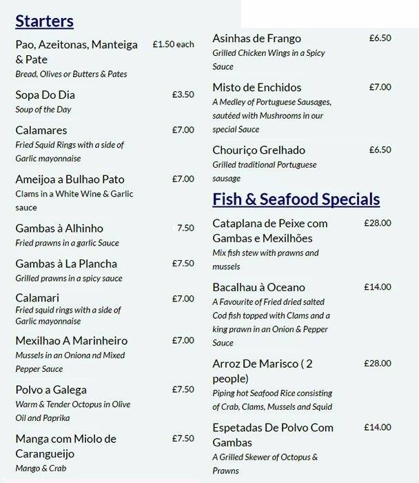 Oceano Menu, Menu for Oceano, Leyton, London - Zomato UK