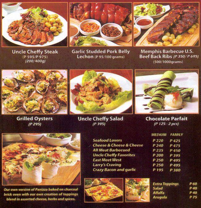 Uncle Cheffy Menu, Menu for Uncle Cheffy, New Manila, Quezon City ...