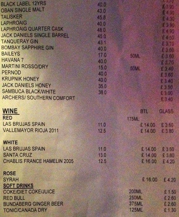 Menu at The Temple pub & bar, Manchester, 100 Great Bridgewater Street ...