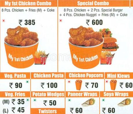 Menu at My 1st Chicken, Panchkula, 169