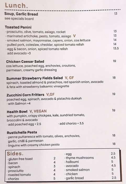 Menu at enoteca tre bicchieri pub & bar, Carlton North