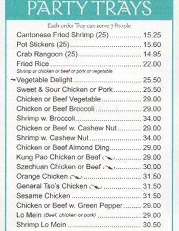Menu at Moy Yuen restaurant, Countryside