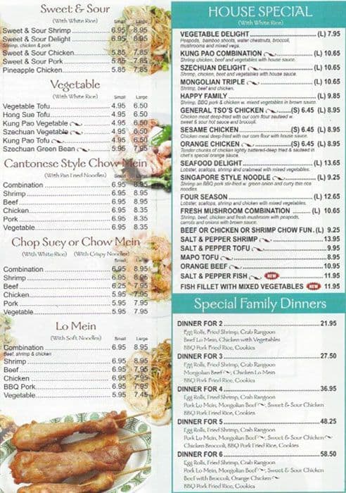 Menu at Moy Yuen restaurant, Countryside
