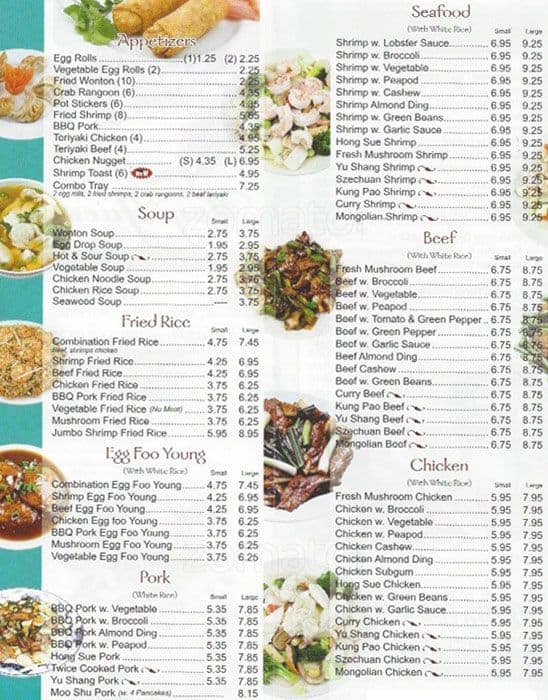 Menu at Moy Yuen restaurant, Countryside