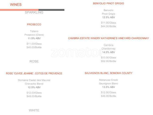 Menu at Gina Mexicana pub & bar, West New York, 145 E 61st St