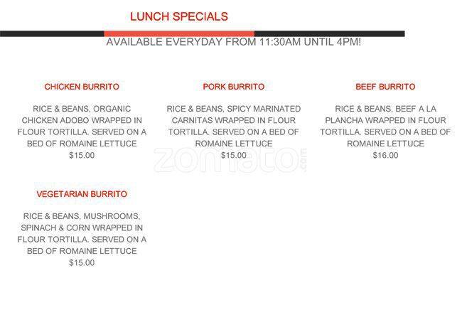 Menu at Gina Mexicana pub & bar, West New York, 145 E 61st St