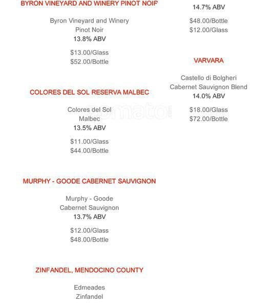 Menu at Gina Mexicana pub & bar, West New York, 145 E 61st St