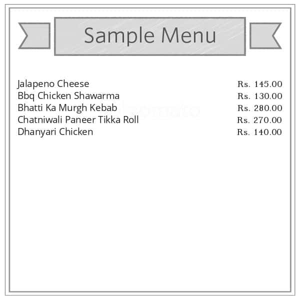 Menu of Kebabville, Chembur, Mumbai