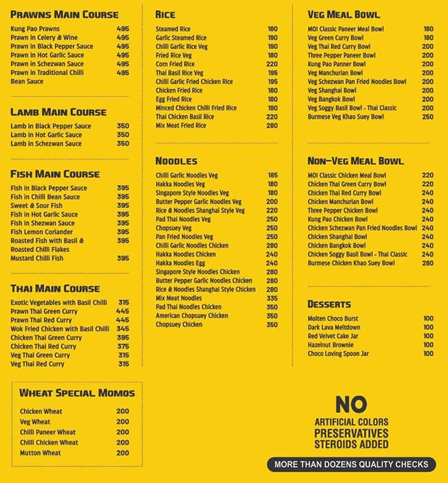 Menu of Momos Of India, Sector 45, Noida