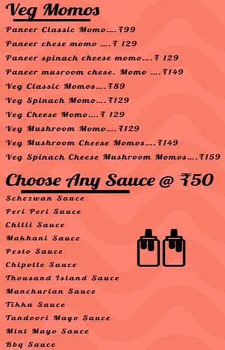 Menu of 99 Momos, Santacruz West, Mumbai