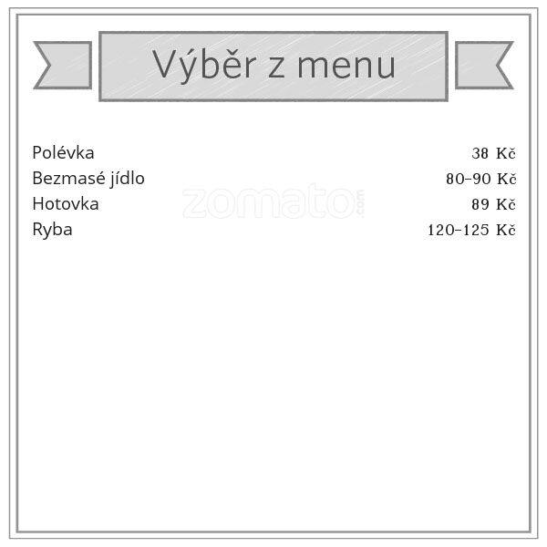 Menu at Osteria Antika restaurant, Prague
