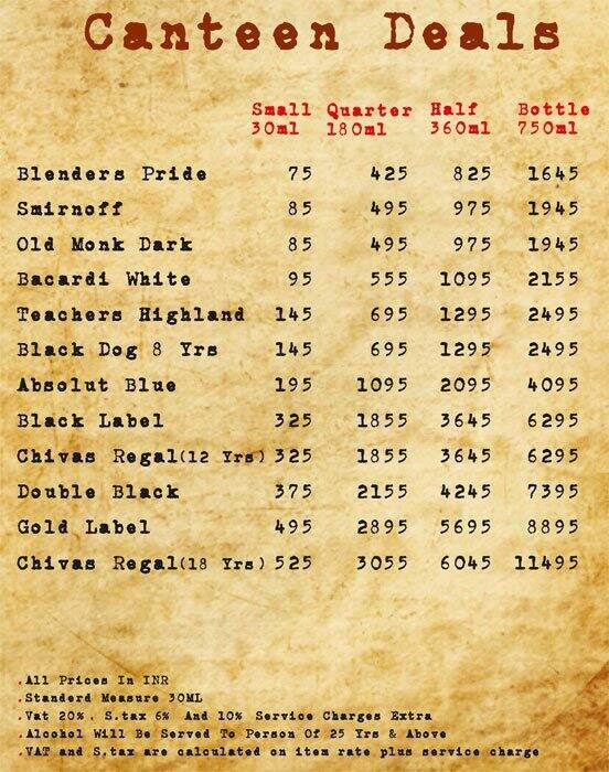 38 Barracks Menu, Menu for 38 Barracks, Connaught Place, New Delhi - Zomato