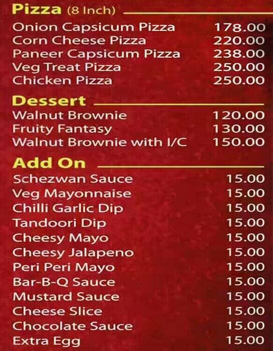 Menu of Cafe Classic, Bavdhan, Pune